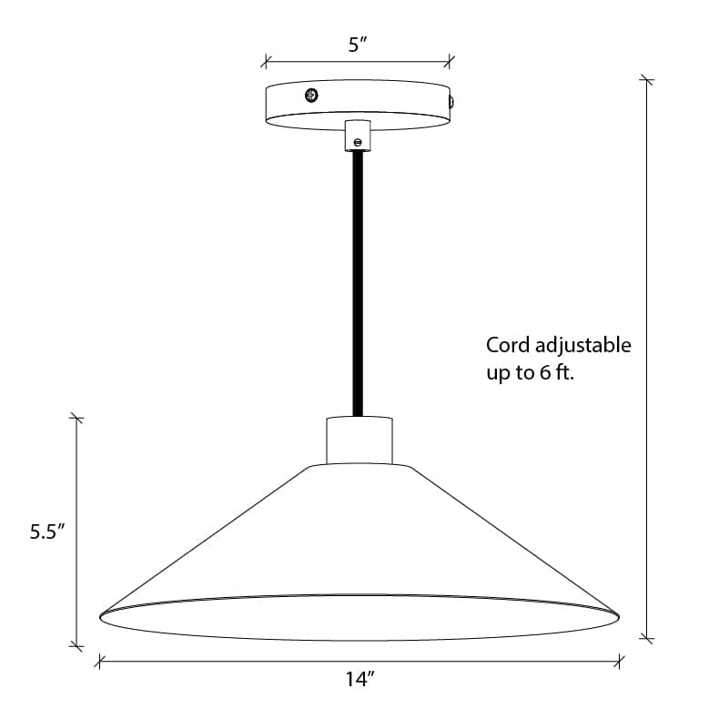 Boutique Slope Ceiling Pendant | Color Cord Company