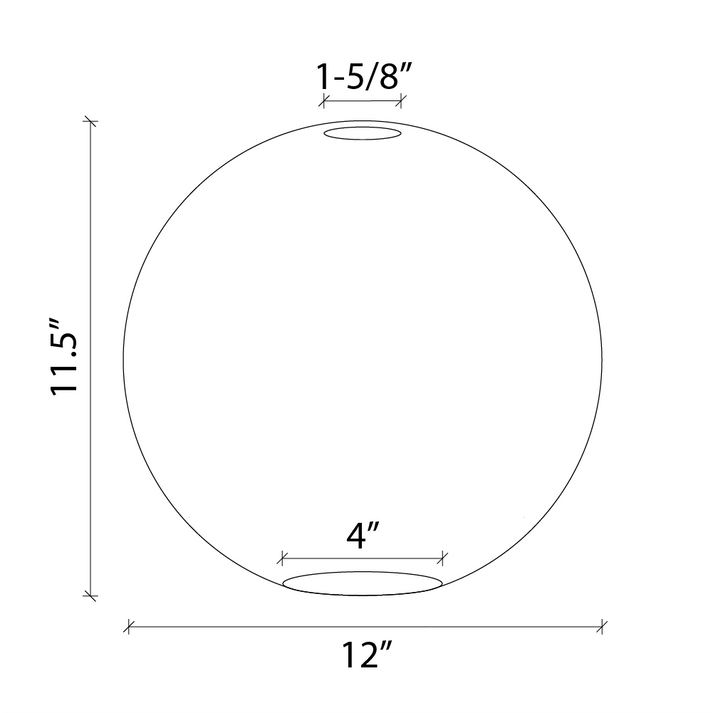 12” Glass Globe Shade | Build Now | Color Cord Company