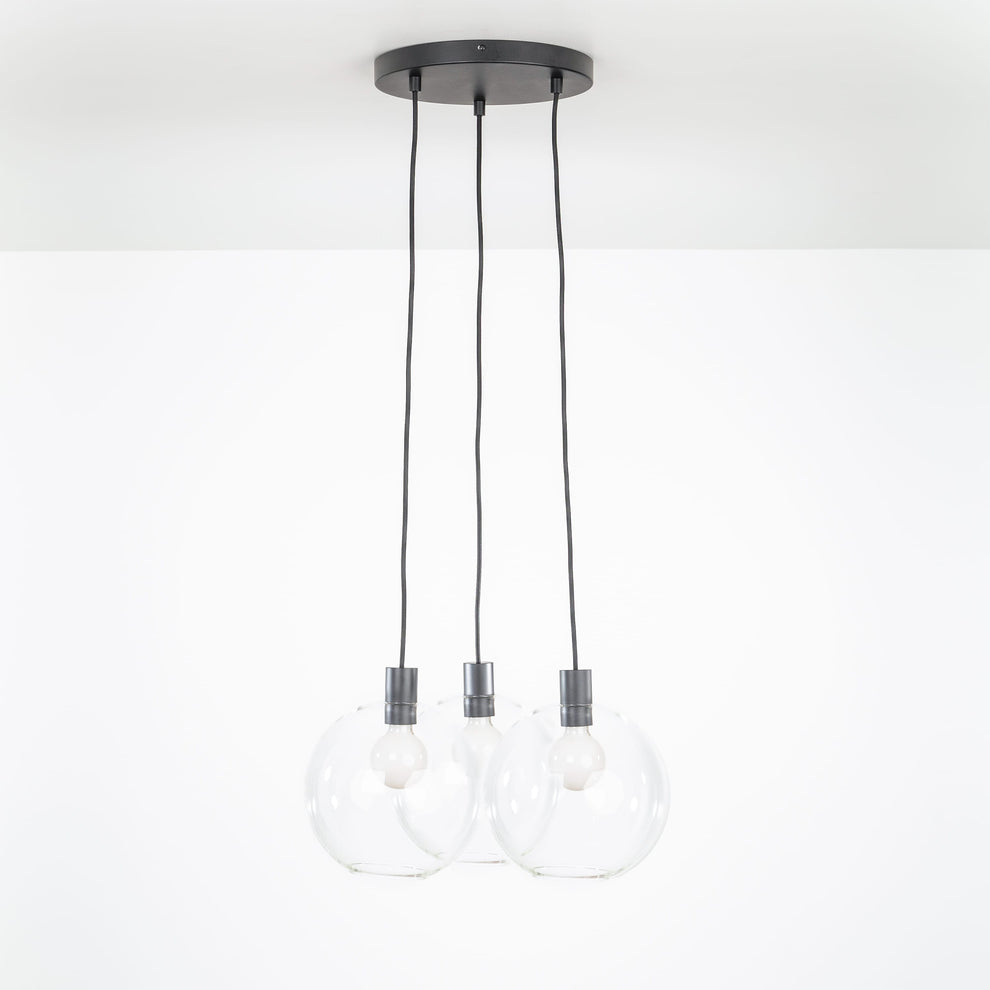 AiO Loop Multiport Chandelier - 10in Glass Globe – Color Cord Company