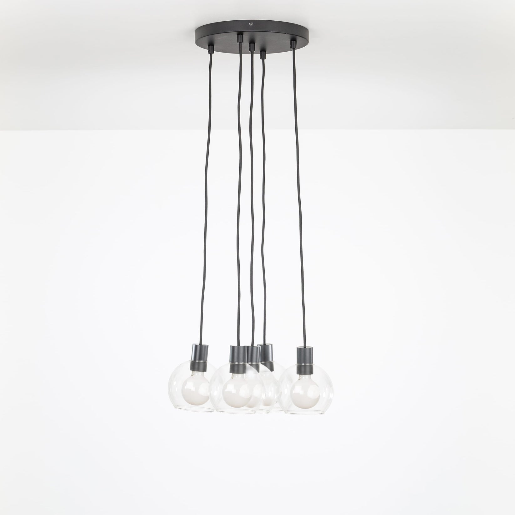 AiO Loop Multiport Chandelier - 6in Glass Globe – Color Cord Company