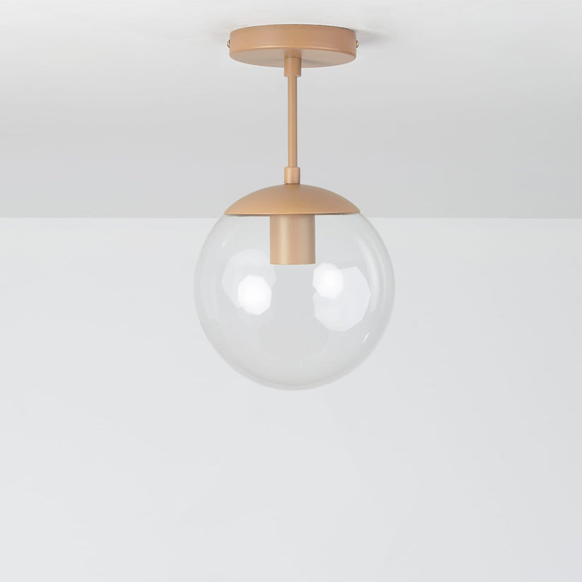 Mod Glass Globe Pendant Light with Post | 6inch | Color Cord