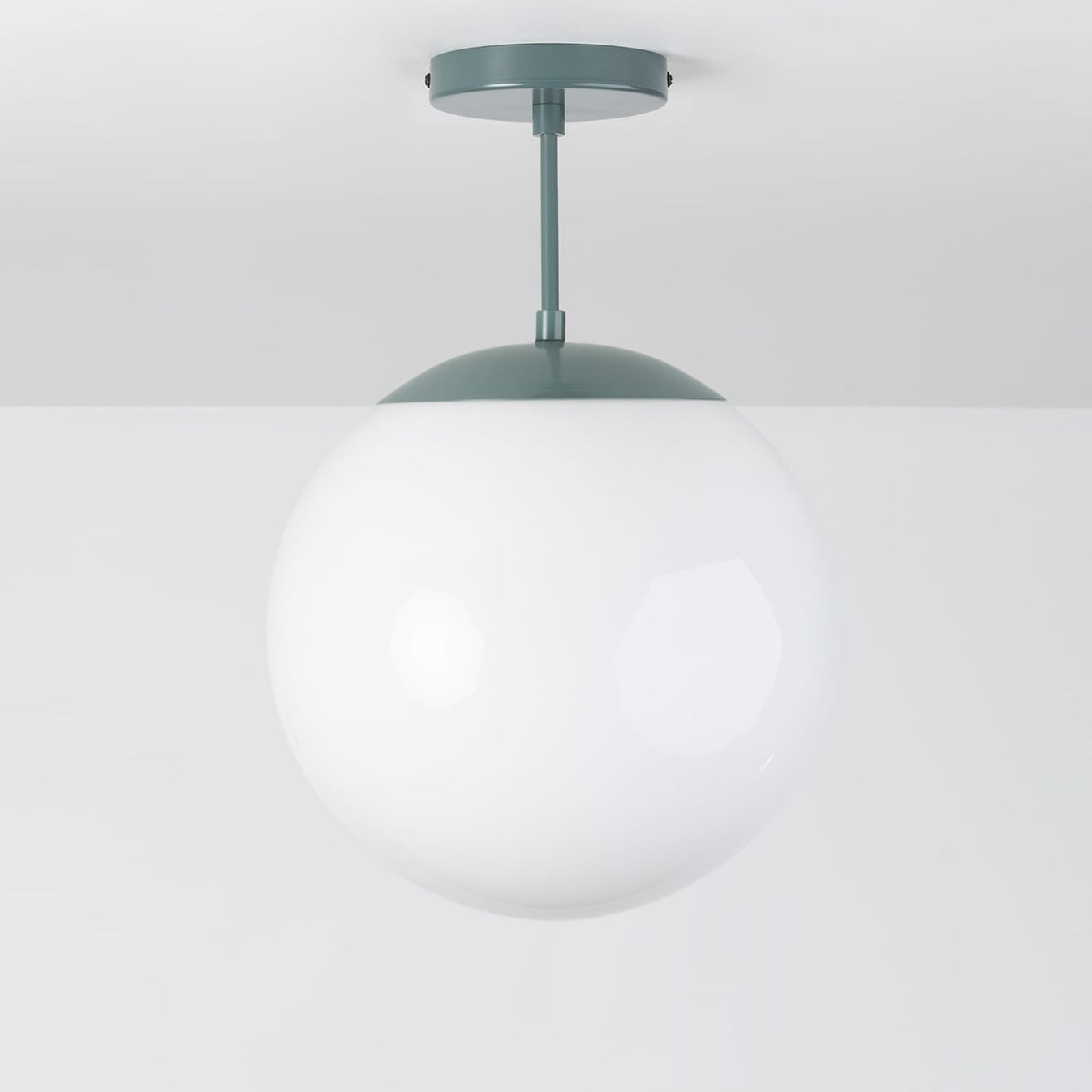 Mod Glass Globe Pendant Light with Post | 6inch | Color Cord