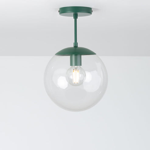 Mod Glass Globe Pendant Light with Post | 6inch | Color Cord