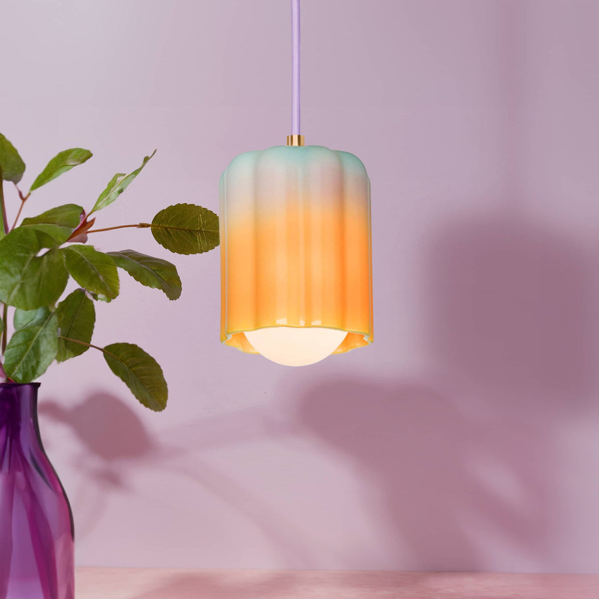 Contemporary Hanging Light Fixture | Color Cord Company