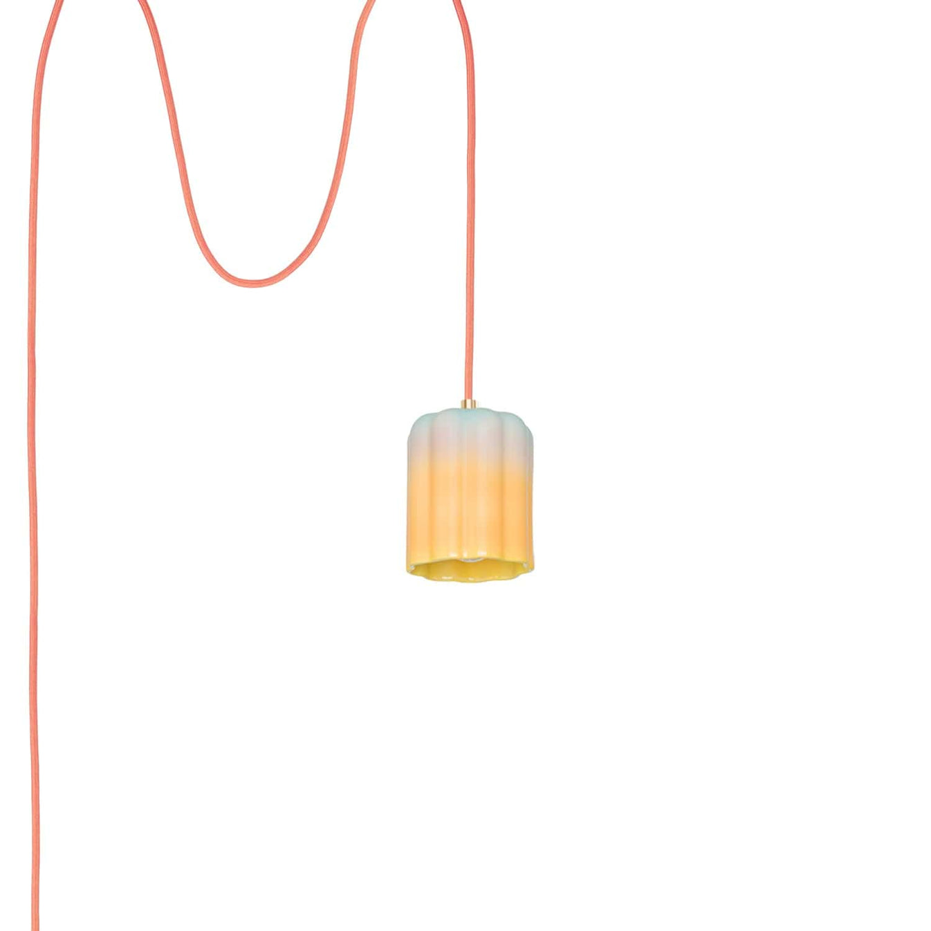 Fluted Ceramic Pendant Light | Shop Color Cord Company