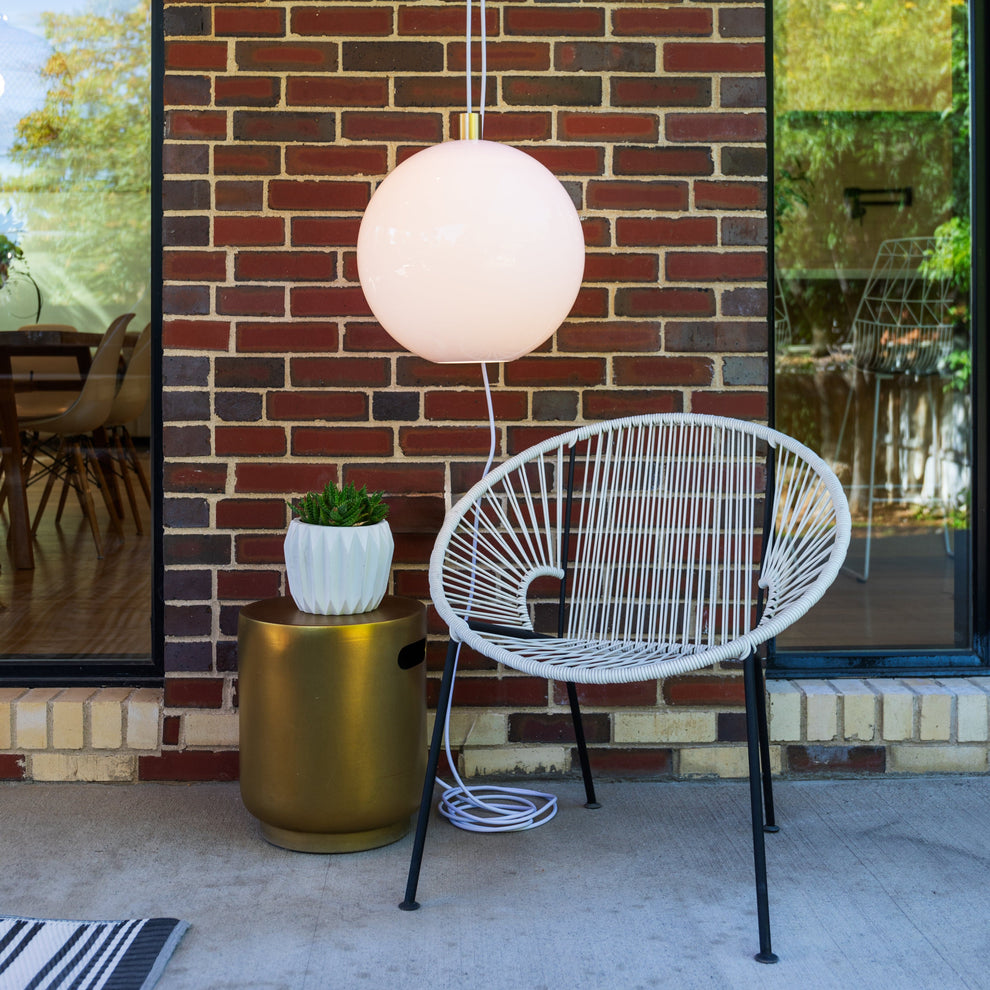AiO Outdoor Pendant with 16" Acrylic Globe – Color Cord Company