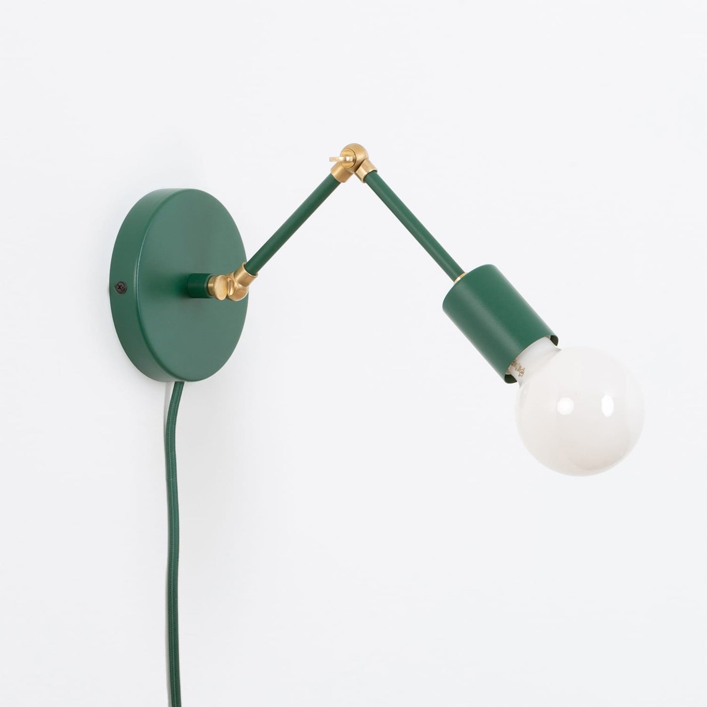 Boutique Hinge Double Solo Plug-In Sconce – Color Cord Company