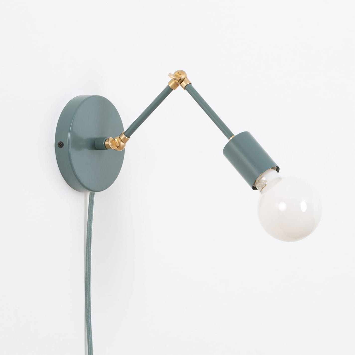 Boutique Hinge Double Solo Plug-In Sconce – Color Cord Company