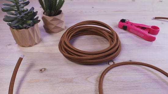 DIY Fabric Wire by the Foot - Sable – Color Cord Company