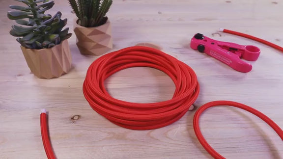Cloth Covered Electrical Wire - Red – Color Cord Company