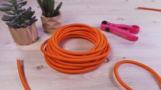 Cloth Covered Electrical Wire - Orange – Color Cord Company