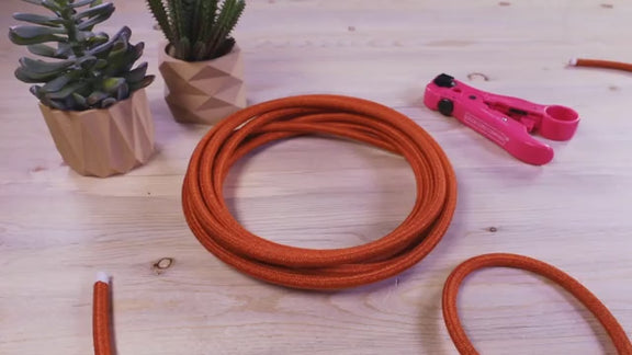 Cloth Covered Wire 18g, Mod Orange | Color Cord Company