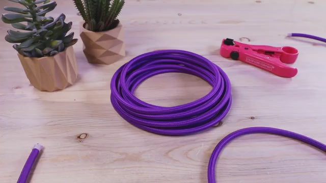 Cloth Covered Electrical Wire - Purple – Color Cord Company