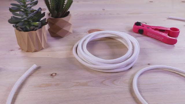 Cloth Covered Wire 18g, White Cotton | Color Cord Company