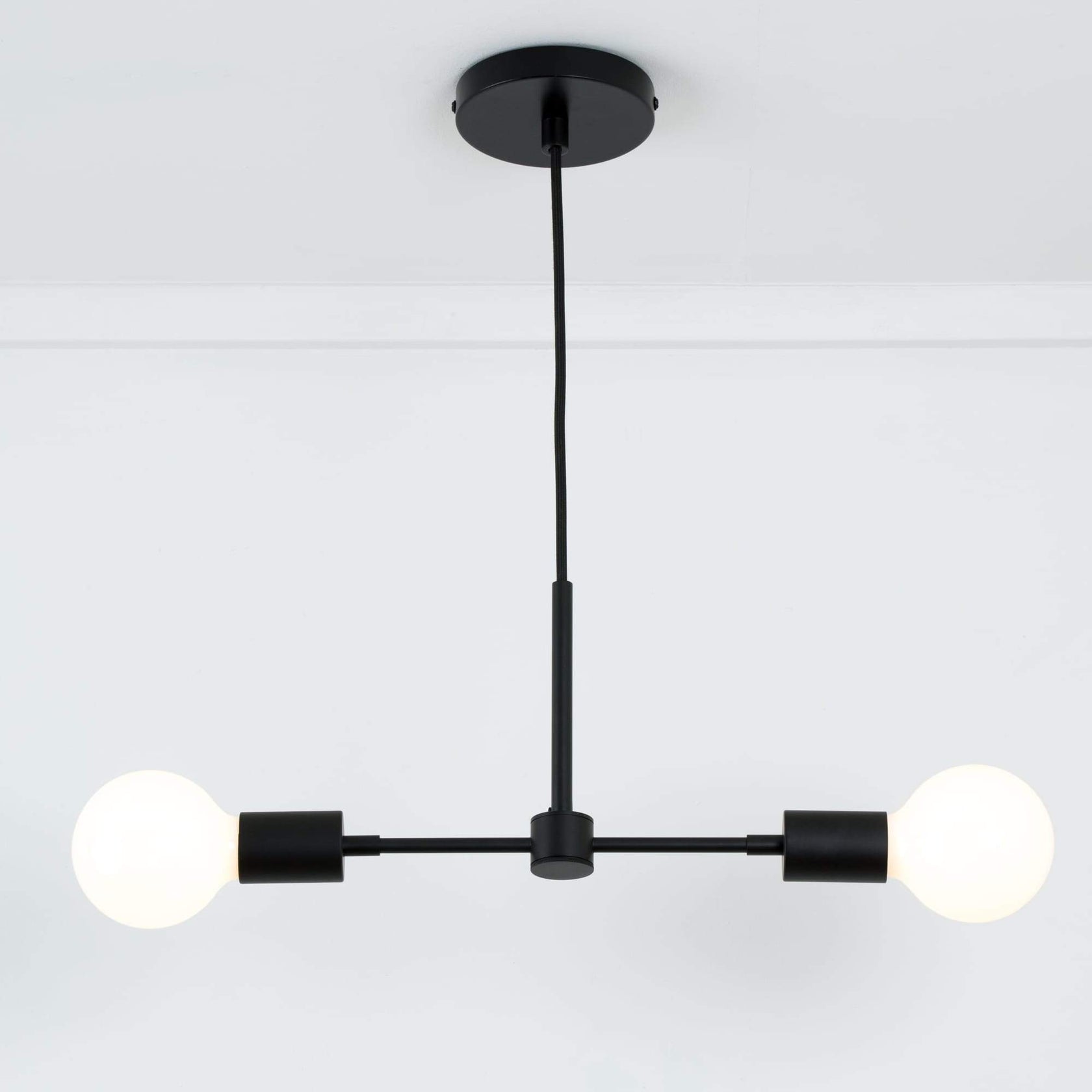 Dual Pendant Lights | Small Duo Pendant Light | Black Finish – Color ...