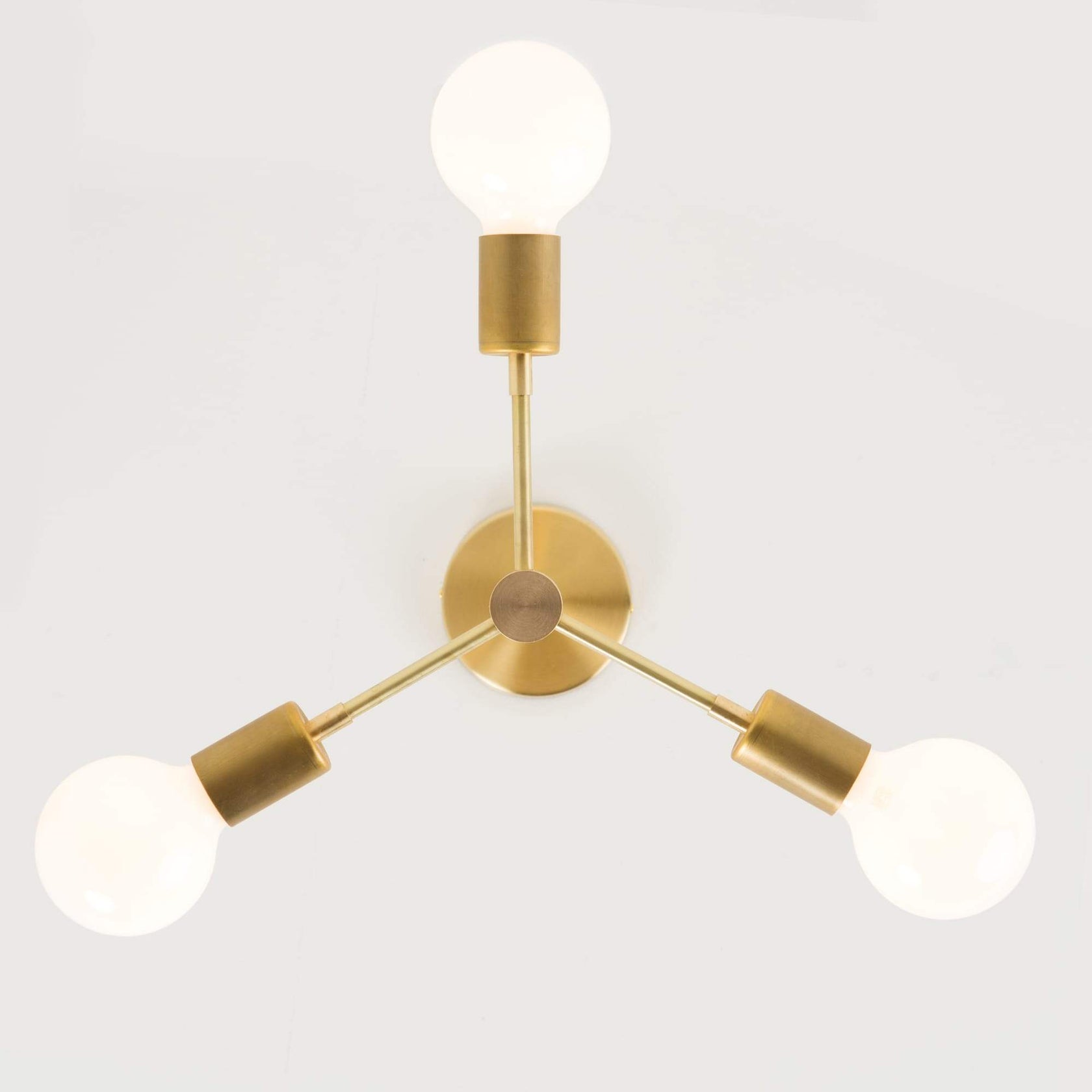 3-Light Pendant Fixture | Trio Pendant in Solid Raw Brass – Color Cord ...