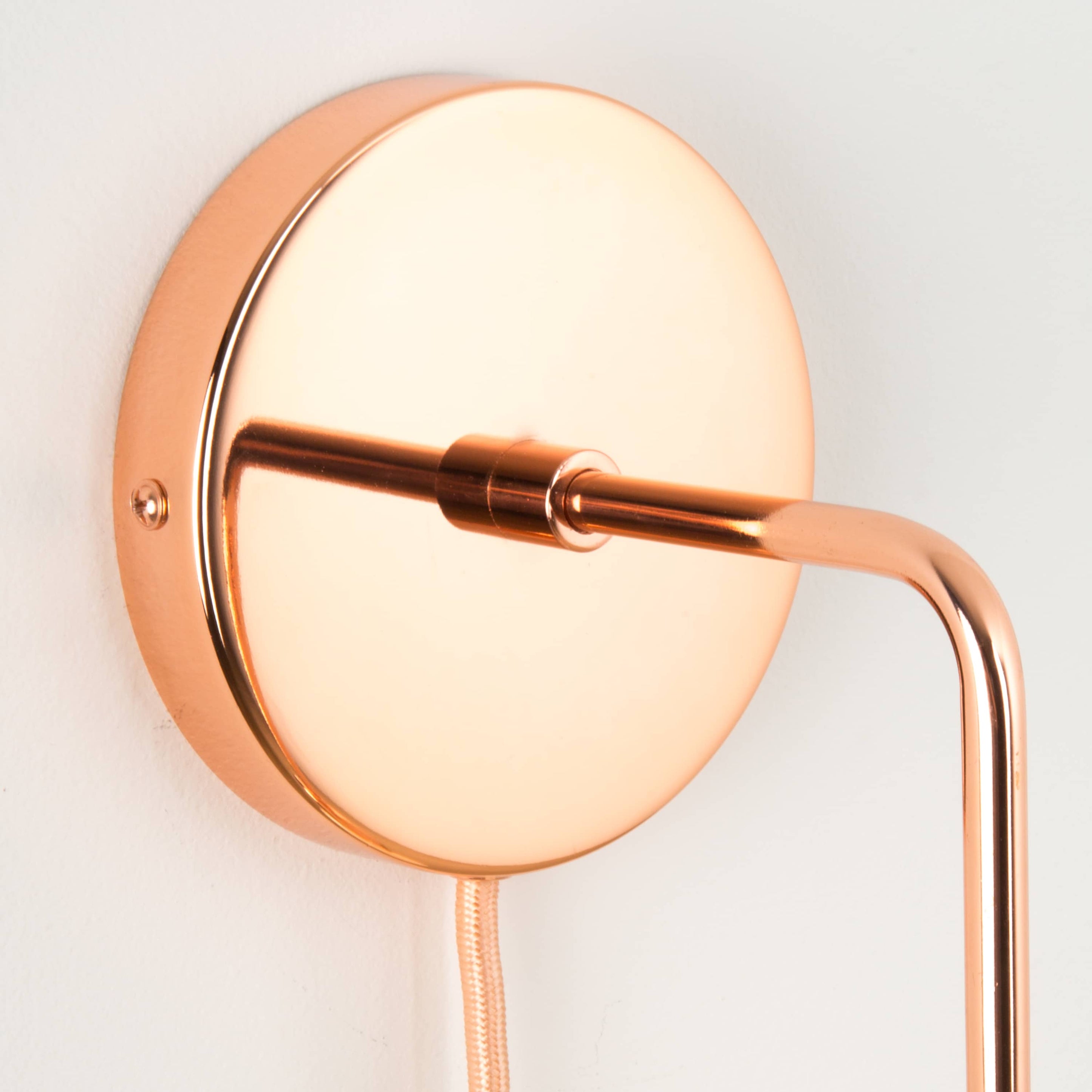 Single-Arm Wall Sconce | Polished Copper Wall Sconce – Color Cord Company