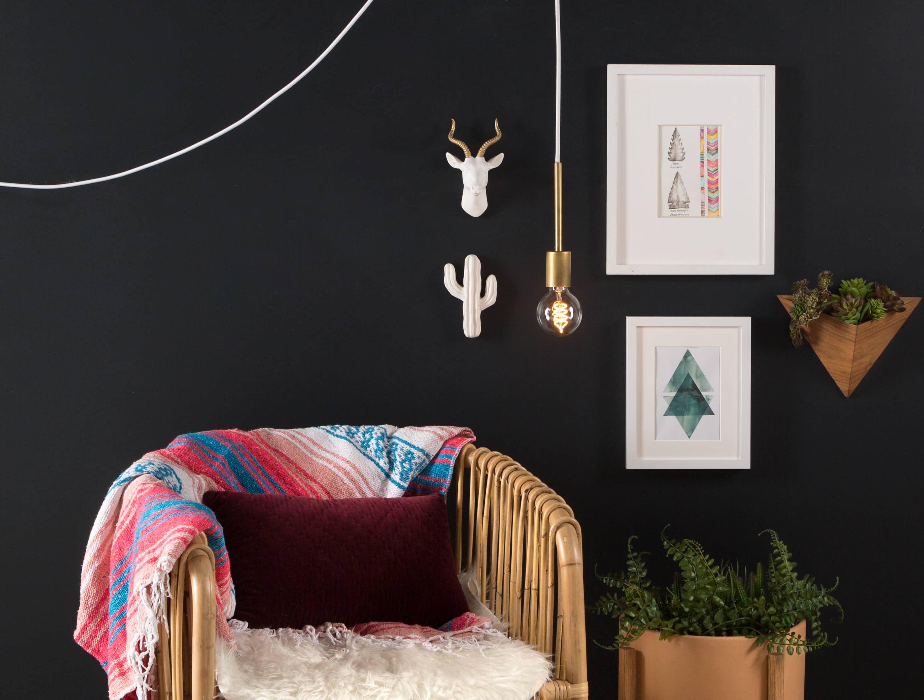 Cord Set With Socket | For Hanging Lamp | Color Cord Company