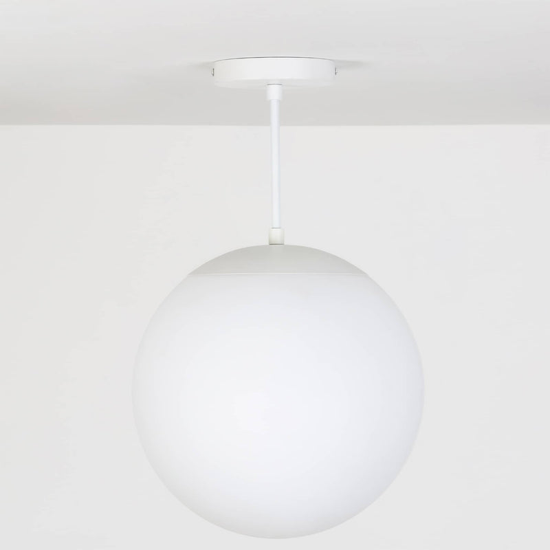 Mod Glass Globe with Post | Flush Mount | 12in | Color Cord