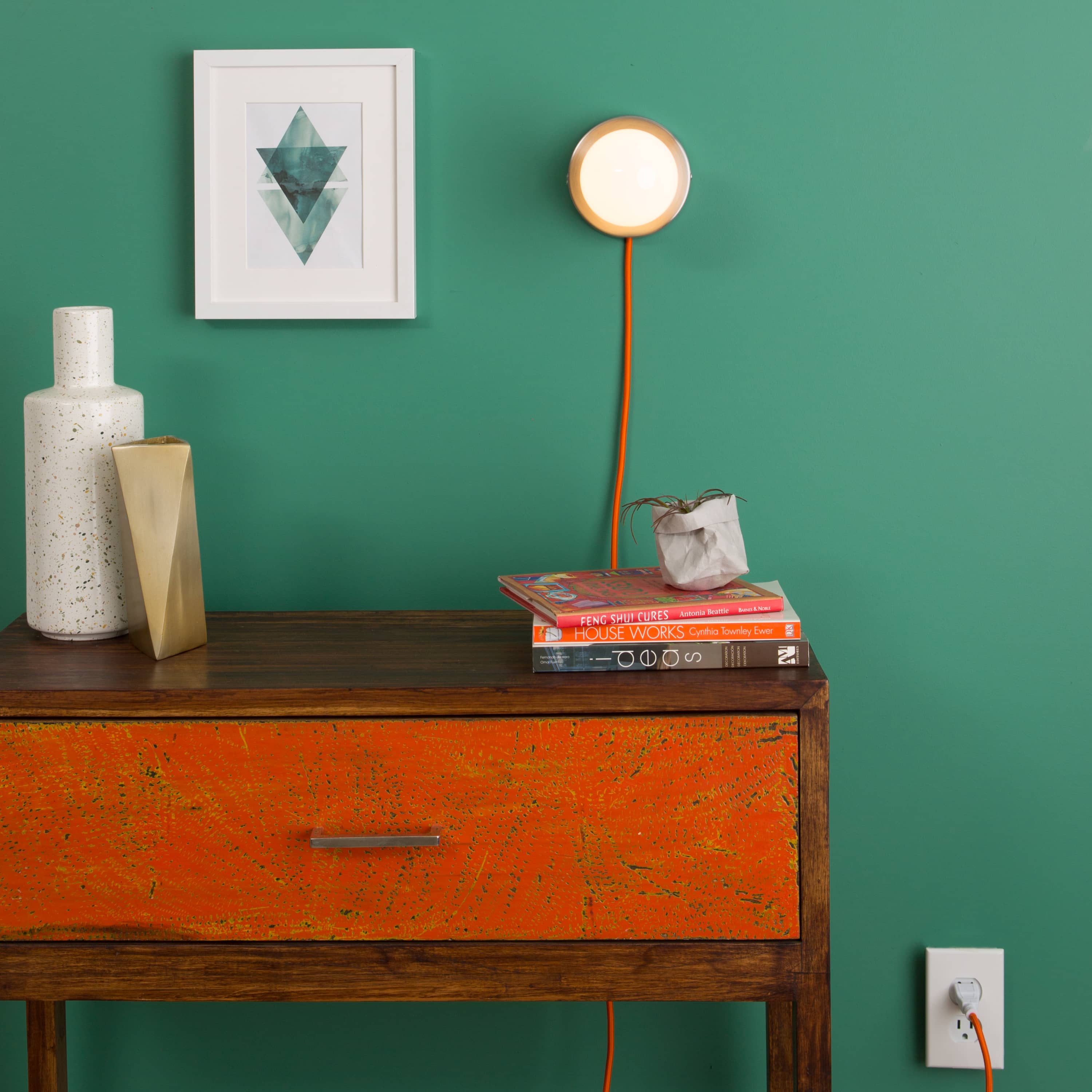 Cloth Covered Electrical Wire - Orange – Color Cord Company