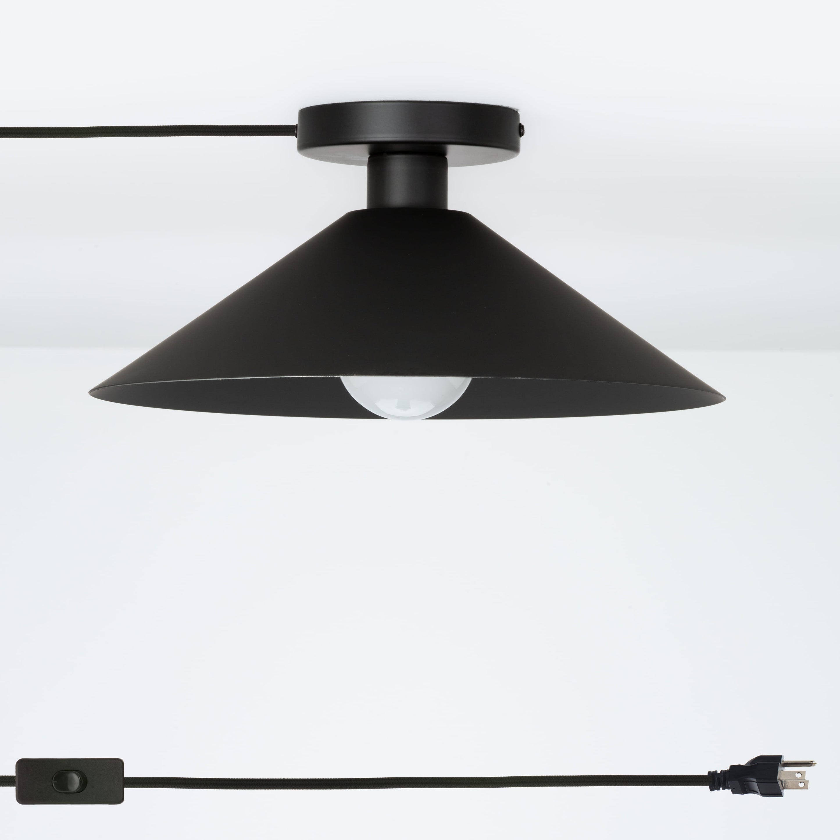 Modern Plug-In Ceiling Light | Shop Color Cord Company