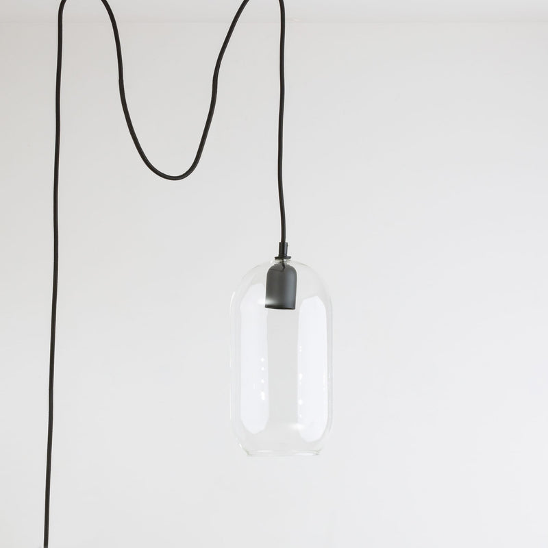 Modern Pendant Light | Glass Pill Shade | Color Cord Company