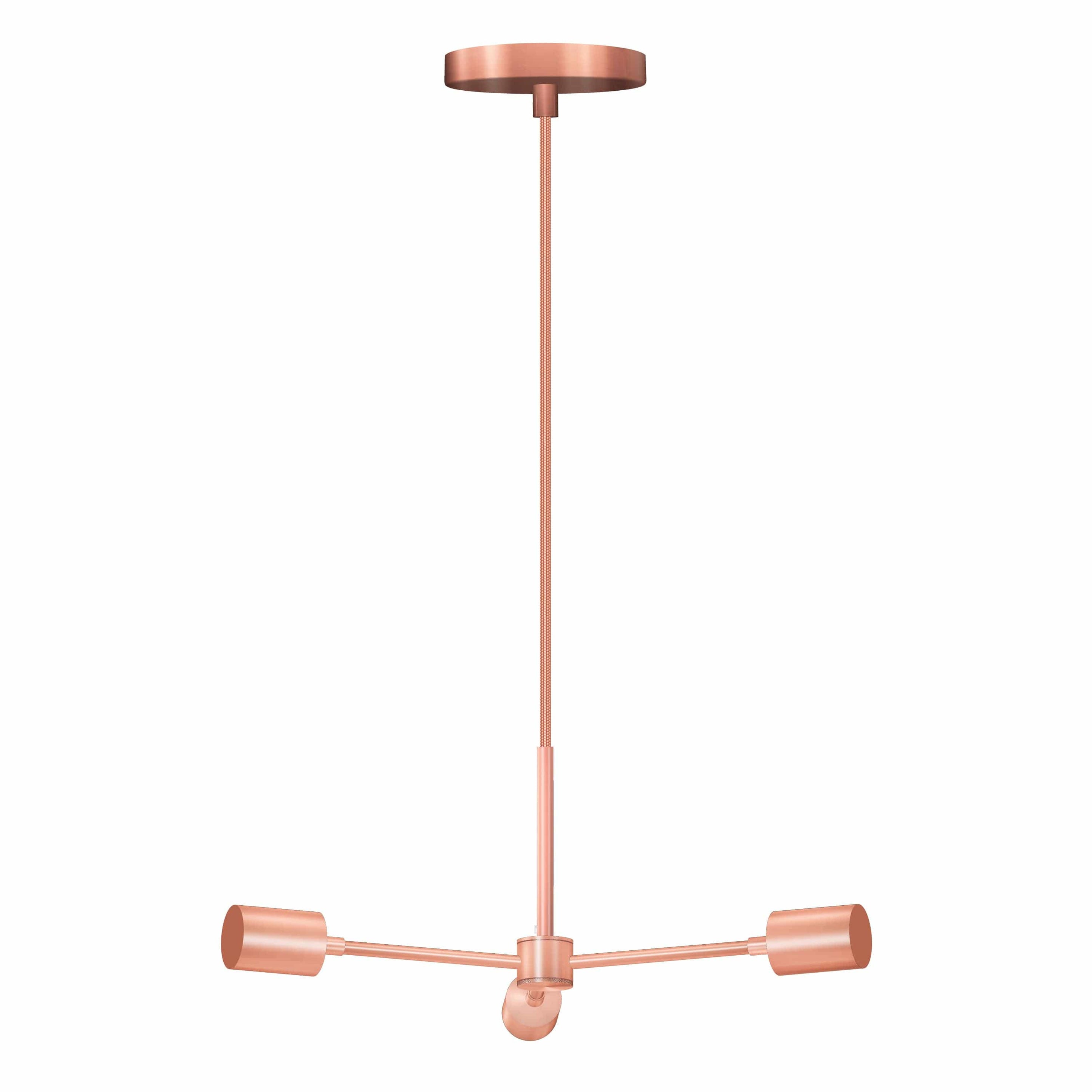 3-Light Pendant Fixture | Trio Pendant in Solid Raw Brass – Color Cord ...