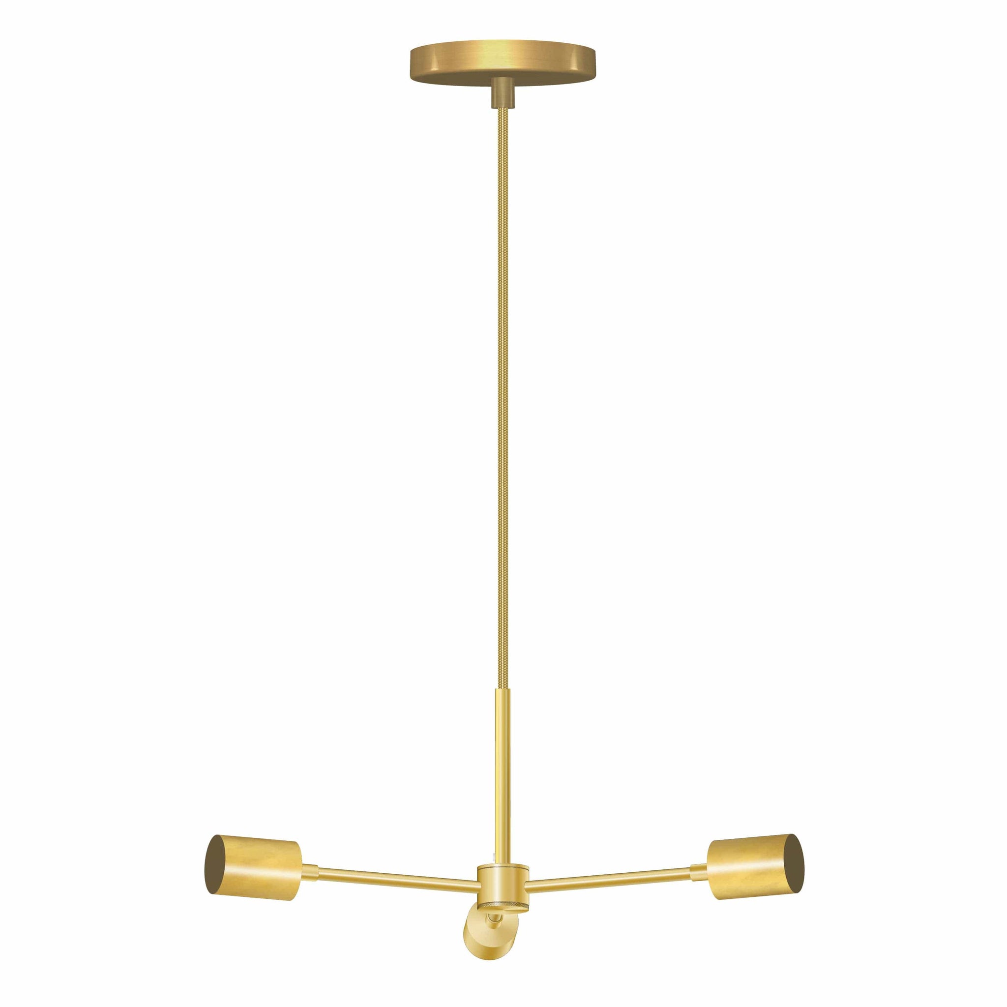 3-Light Pendant Fixture | Trio Pendant in Solid Raw Brass – Color Cord ...