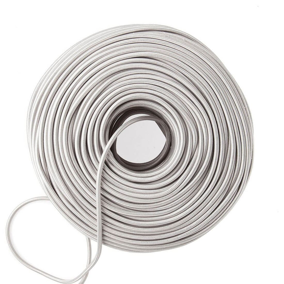 Cloth Covered Electrical Wire - Sterling Silver – Color Cord Company