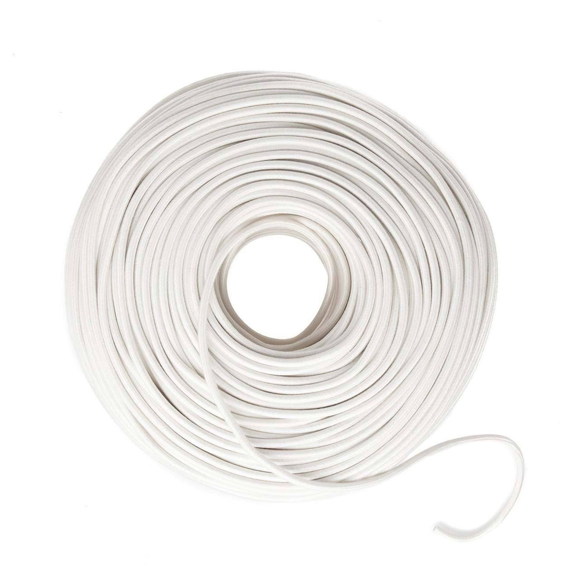 Cloth Covered Wire 18g, White Cotton | Color Cord Company