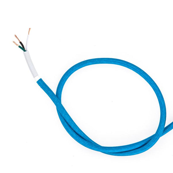 Cloth Covered Electrical Wire - Sky Blue