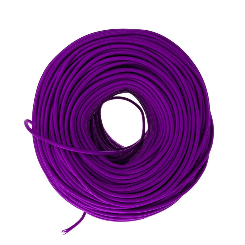 Cloth Covered Electrical Wire - Purple