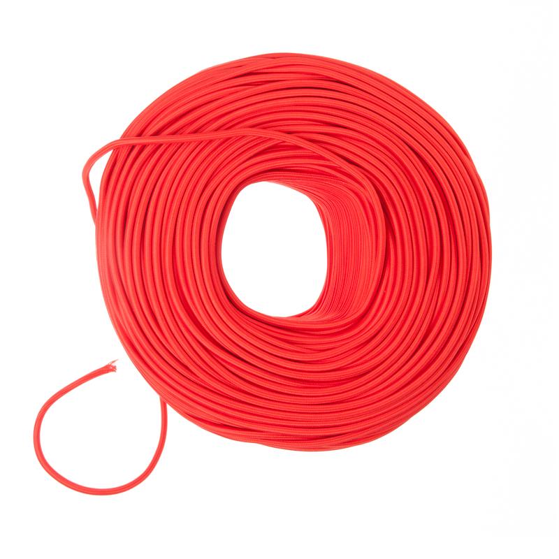 Cloth Covered Electrical Wire - Red
