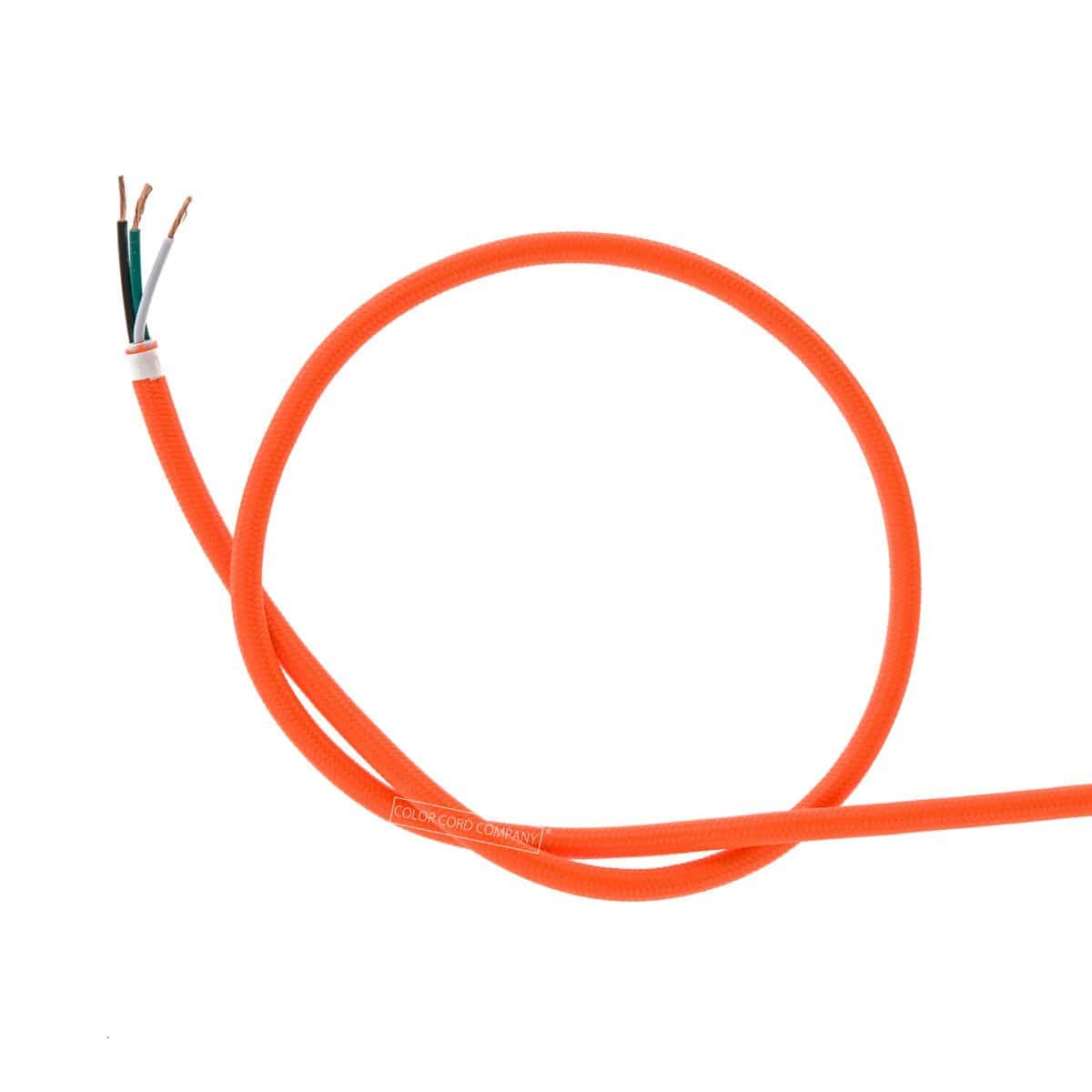 Cloth Covered Wire - Neon Orange – Color Cord Company