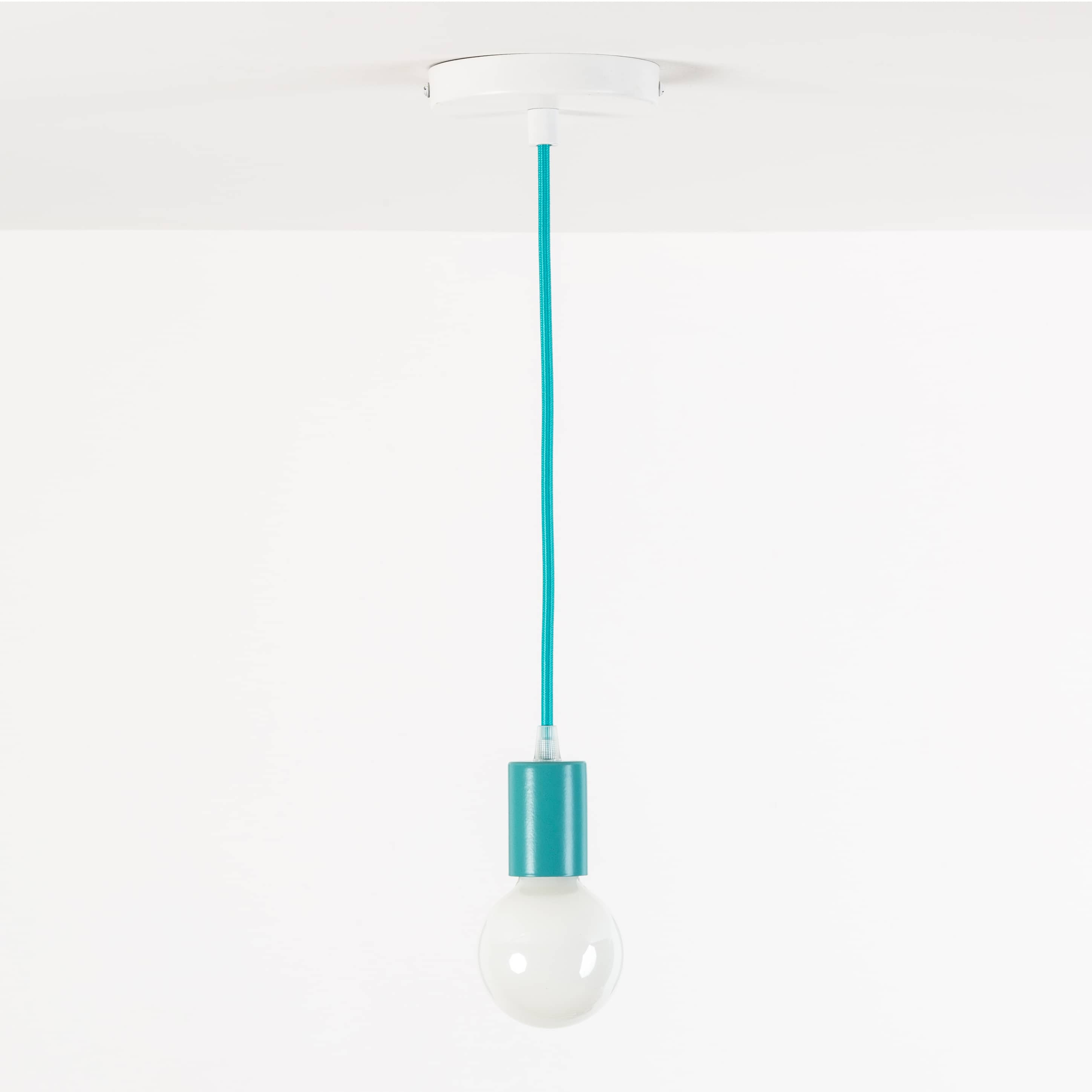 Cloth Covered Electrical Wire - Turquoise – Color Cord Company