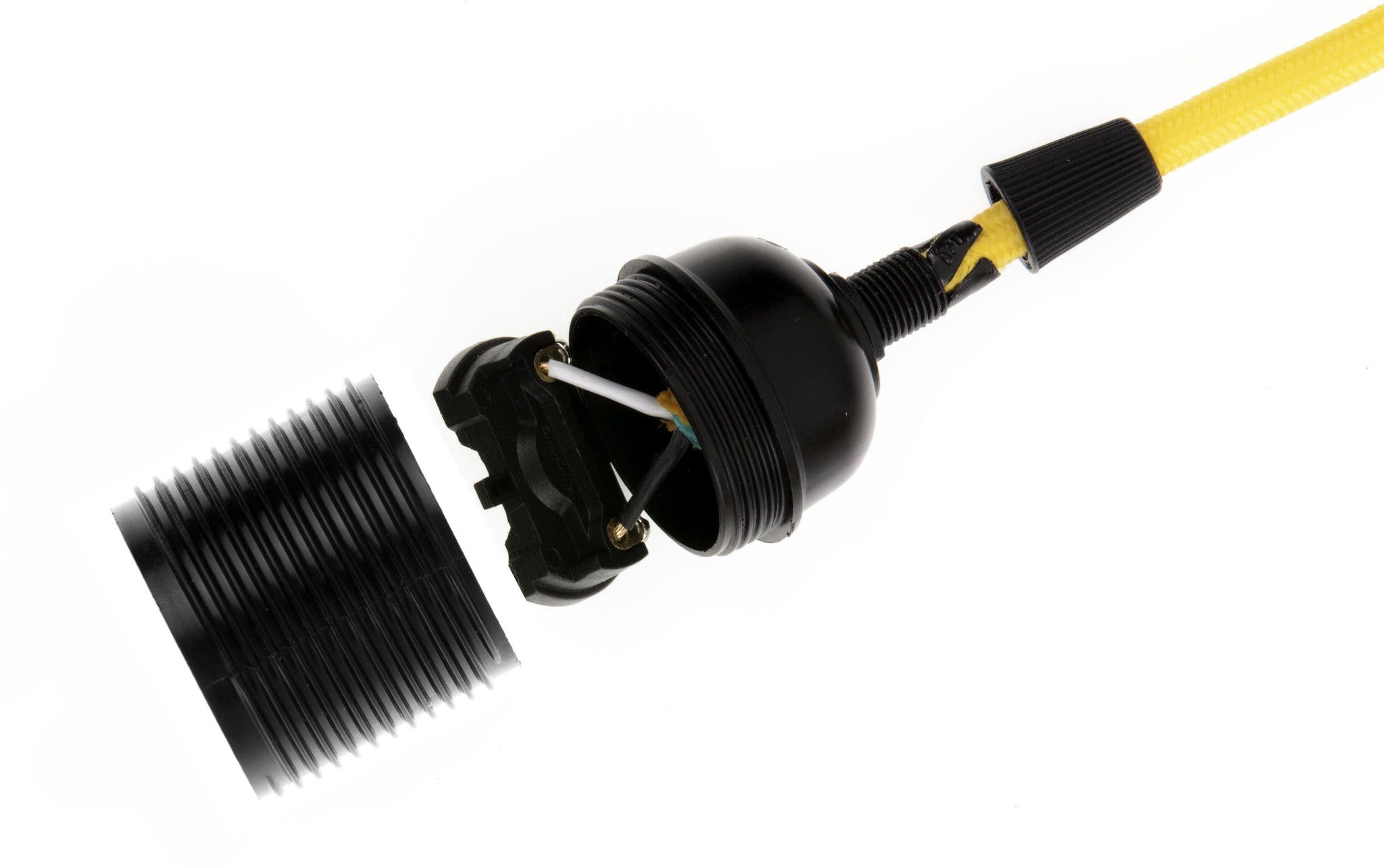 Shade Ready Socket Extended Threads - Black – Color Cord Company